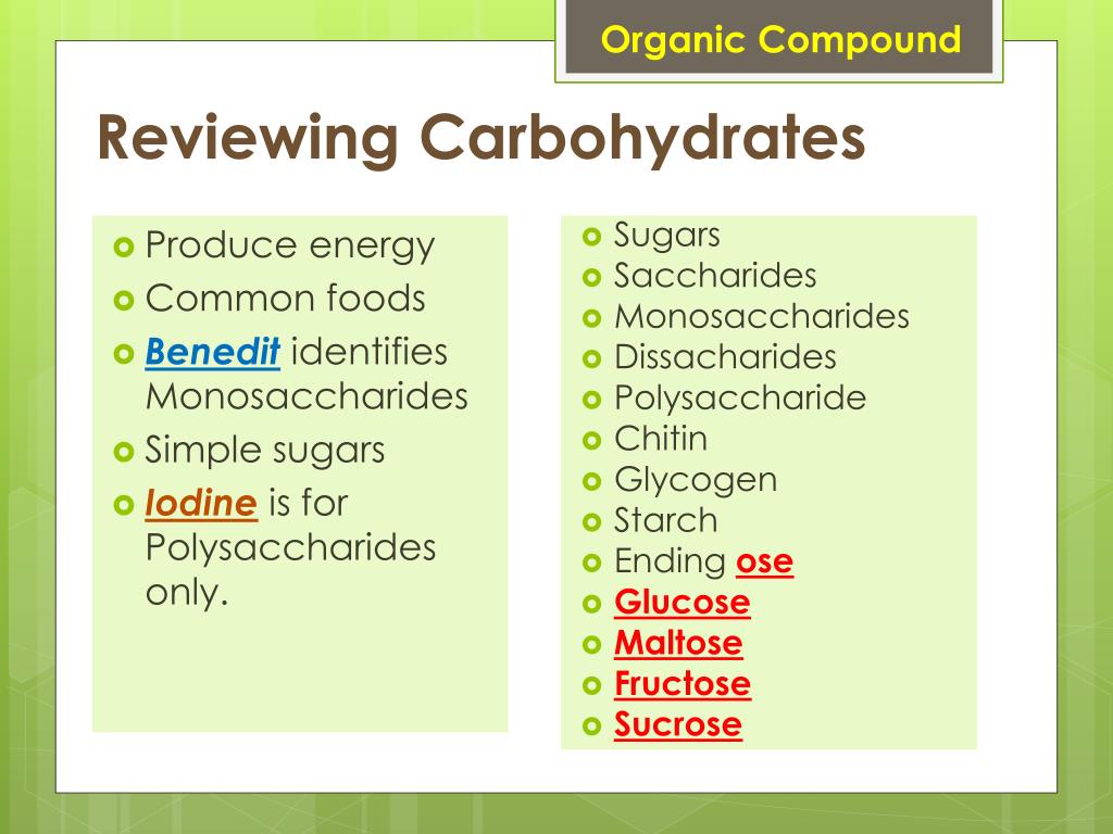 PPT - Comprehensive Overview of Organic Compounds: Carbohydrates ...