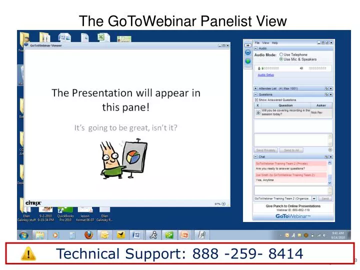 PPT - The GoToWebinar Panelist View PowerPoint Presentation, free ...