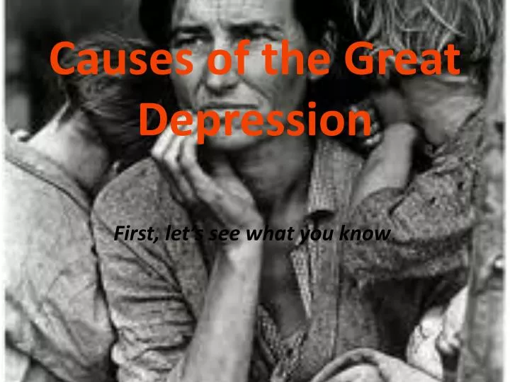 Ppt Causes Of The Great Depression Powerpoint Presentation Free Download Id2674305