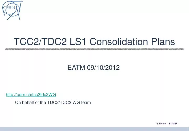 PPT - TCC2/TDC2 LS1 Consolidation Plans PowerPoint Presentation, free ...