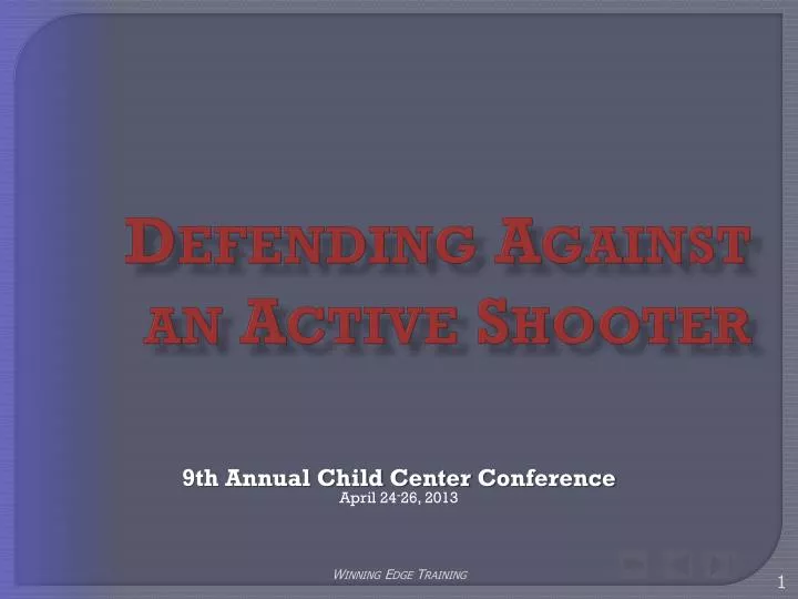 PPT - Defending Against an Active Shooter PowerPoint Presentation, free ...