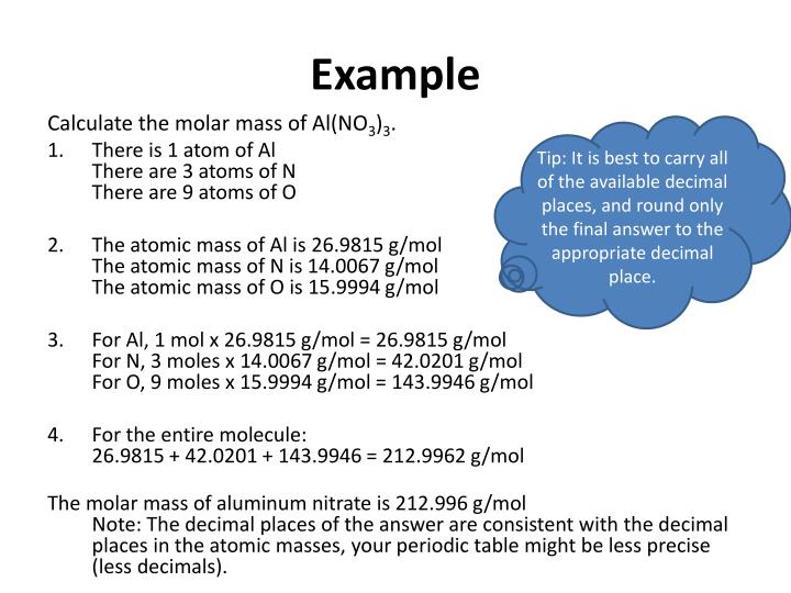 PPT - Molar Mass PowerPoint Presentation - ID:2674770