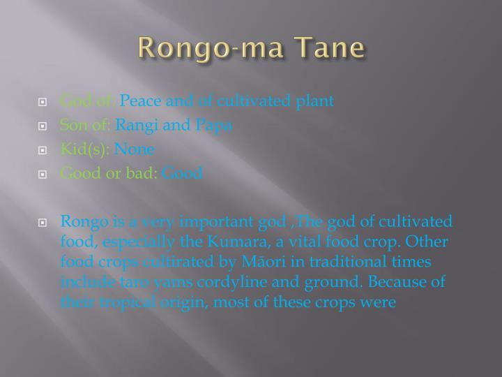 PPT - Maori gods PowerPoint Presentation - ID:2674922