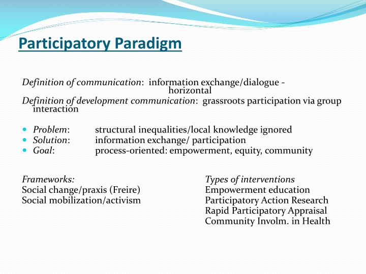 PPT - Research Paradigms in Communication for Development and Social ...