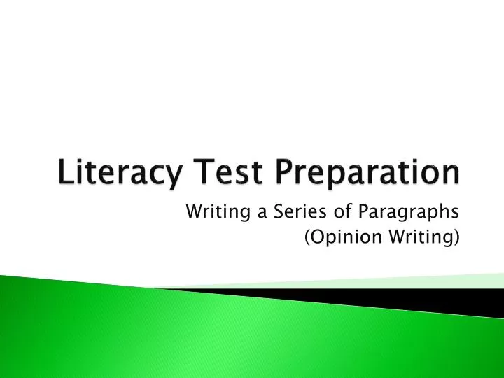 PPT - Literacy Test Preparation PowerPoint Presentation, free download ...