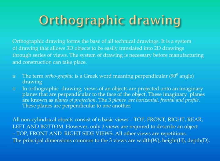 PPT - ORTHOGRAPHIC DRAWING PowerPoint Presentation - ID:2676050