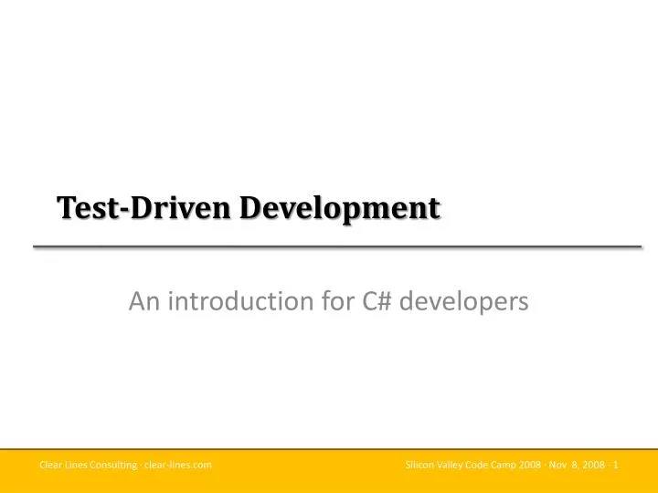 PPT - Test-Driven Development PowerPoint Presentation, free download ...