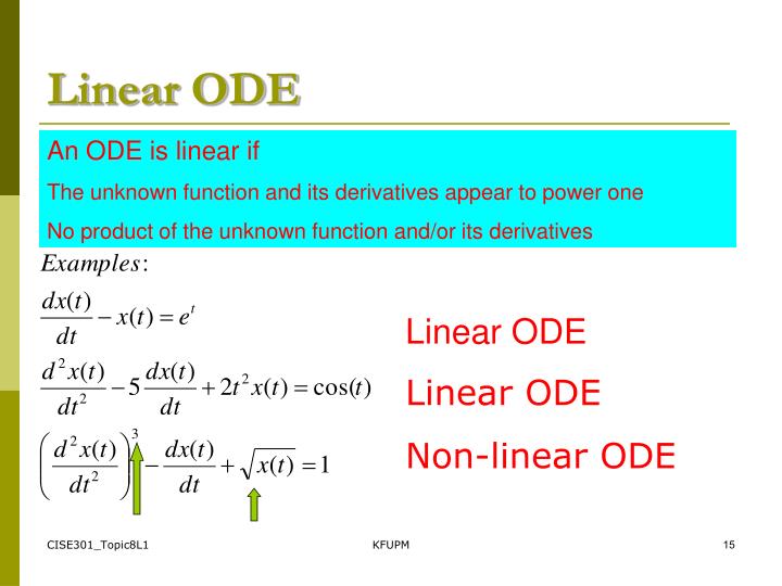 Ppt Cise301 Numerical Methods Topic 8 Ordinary Differential