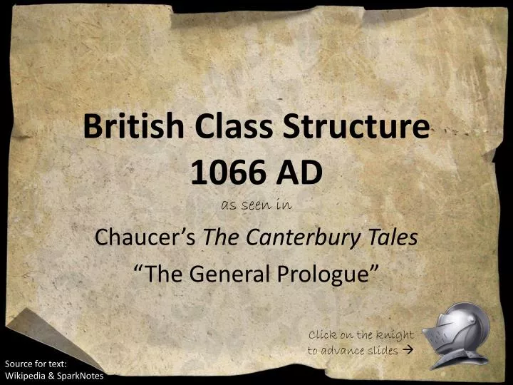 PPT - British Class Structure 1066 AD PowerPoint Presentation, free ...
