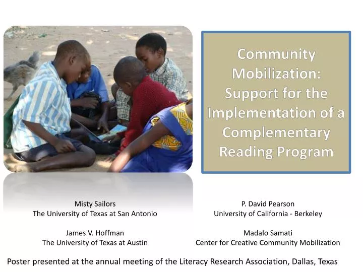 PPT - Community Mobilization: Support for the Implementation of a ...
