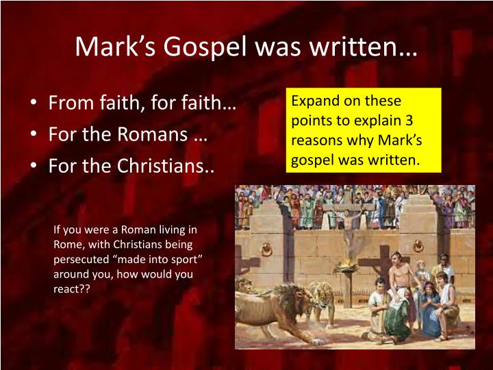 PPT - Who was Mark? List as many likely facts about him as you can ...