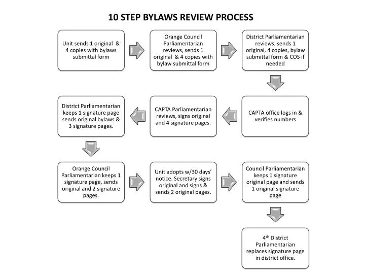 PPT - 10 STEP BYLAWS REVIEW PROCESS PowerPoint Presentation, free ...