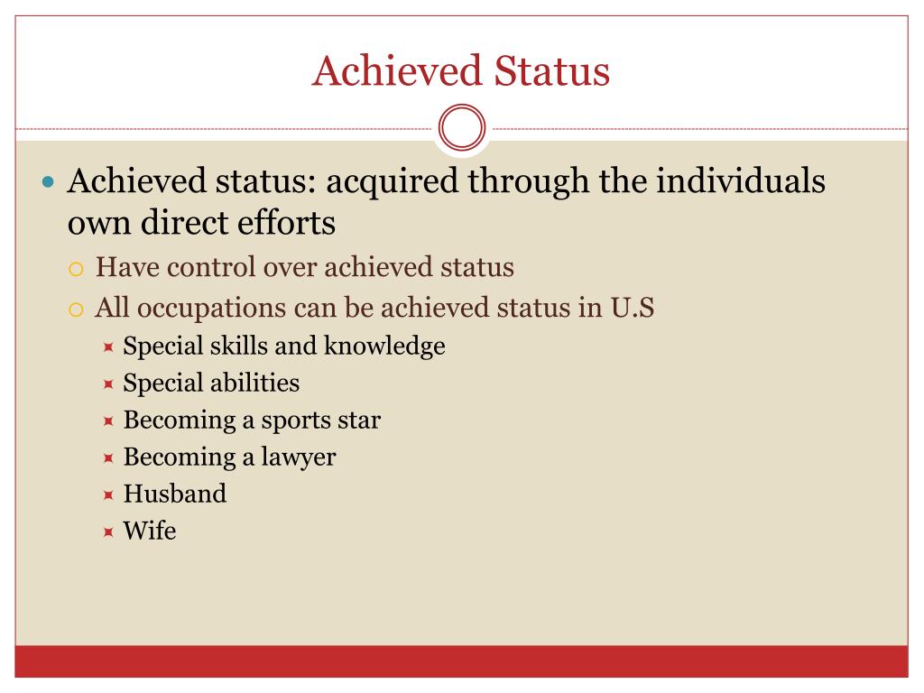 What Is Achieved Status Examples at Brock Kyte blog What Is Achieved Status Examples at Brock Kyte blog