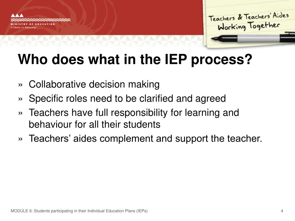 PPT - Students participating in their Individual Education Plans (IEP ...