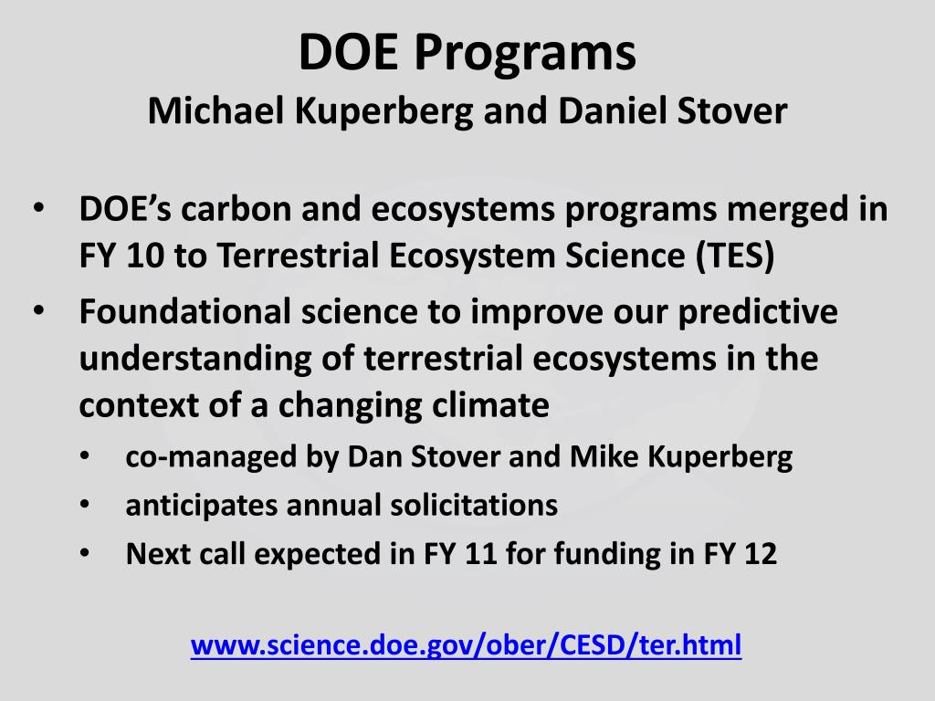 PPT - Agency updates Research opportunities from the Carbon Cycle ...