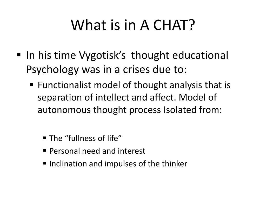 PPT - ‘ Vygotsky’s Neglected Legacy’: Cultural- Hisrorical Activity ...