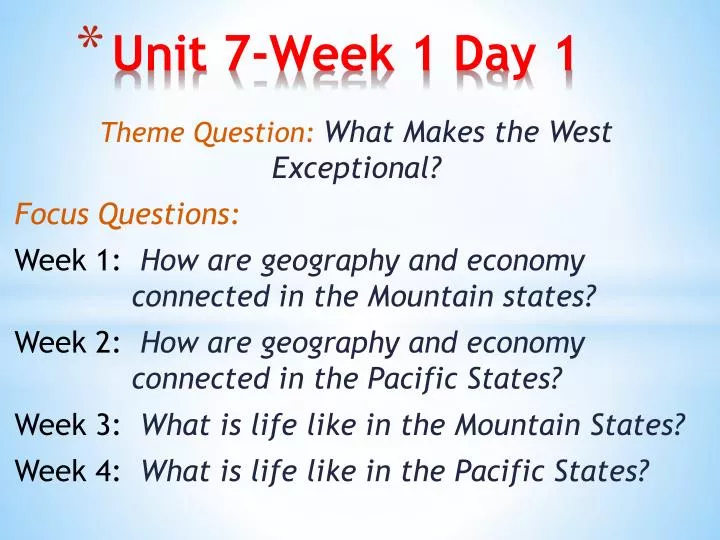 PPT - Unit 7-Week 1 Day 1 PowerPoint Presentation, free download - ID ...