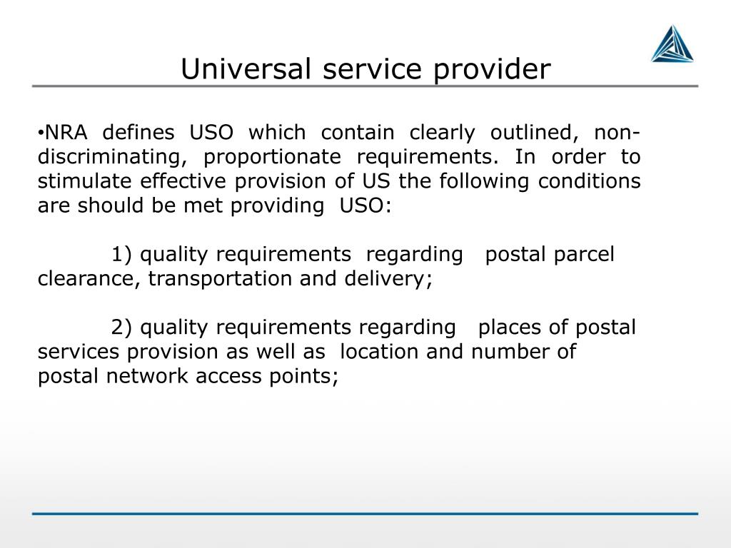 PPT - Universal postal service issues Vineta Porina Head of Universal ...