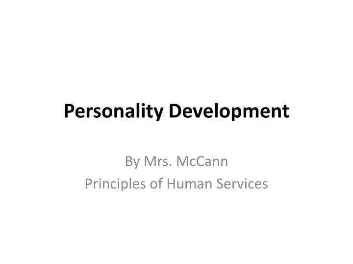 PPT Personality Development PowerPoint Presentation Free Download