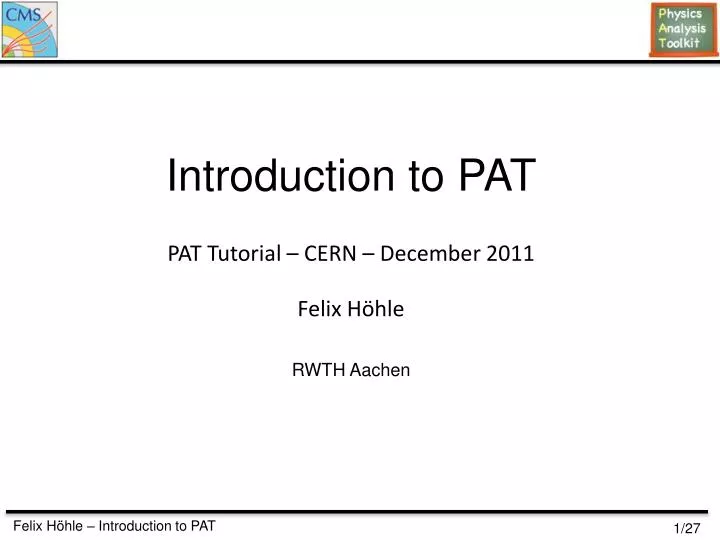 PPT - Introduction to PAT PowerPoint Presentation, free download - ID ...