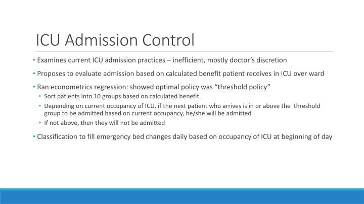 PPT - Optimal Scheduling for ICU Patients PowerPoint Presentation - ID ...