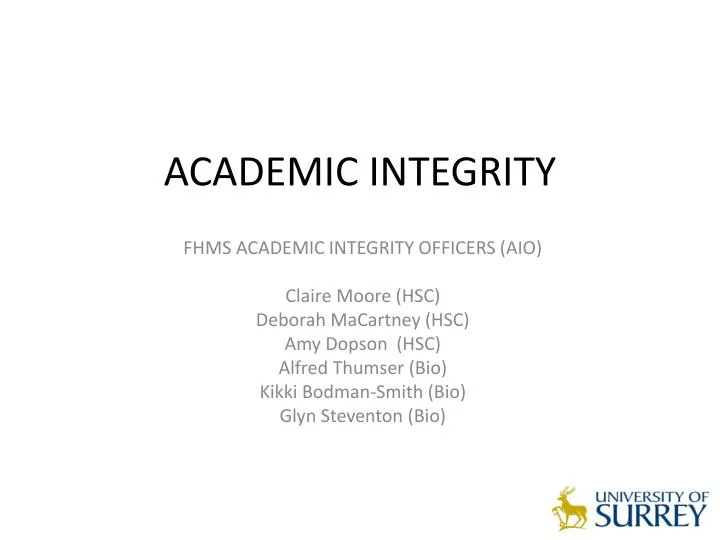 PPT - ACADEMIC INTEGRITY PowerPoint Presentation, free download - ID ...