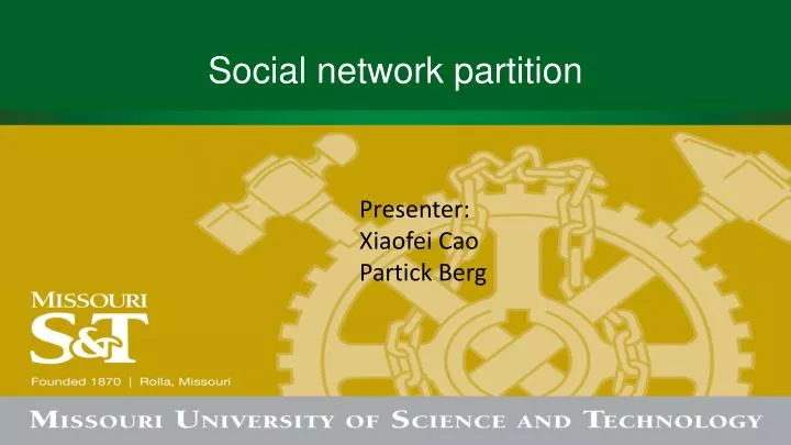 PPT - Social network partition PowerPoint Presentation, free download ...