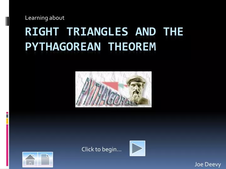 Ppt Right Triangles And The Pythagorean Theorem Powerpoint