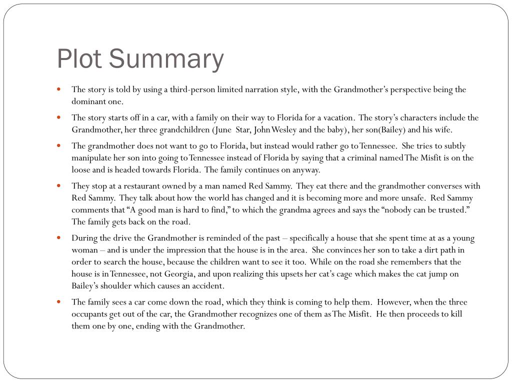 Ppt A Good Man Is Hard To Find Powerpoint Presentation Free Download