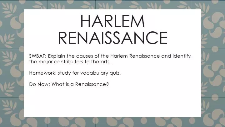 PPT - Harlem Renaissance PowerPoint Presentation, free download - ID ...