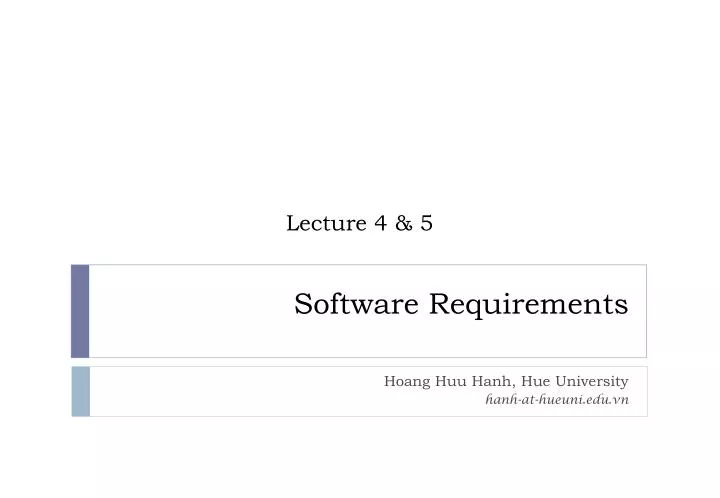 PPT - Software Requirements PowerPoint Presentation, free download - ID ...