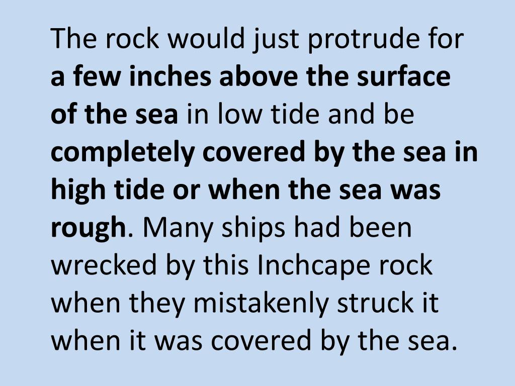 PPT - THE INCHCAPE ROCK - Robert Southey PowerPoint Presentation, free ...