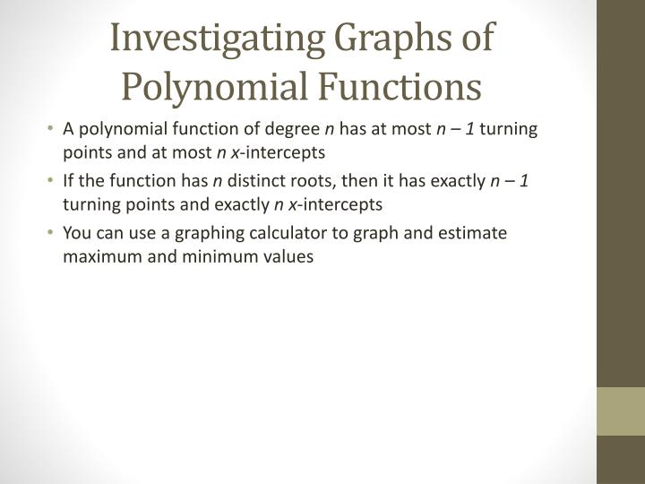 PPT - Section 3-7 Investigating Graphs of Polynomial Functions PowerPoint Presentation - ID:2681561