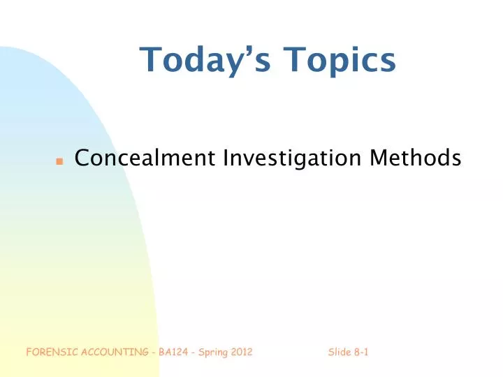 PPT - Today’s Topics PowerPoint Presentation, free download - ID:2681813