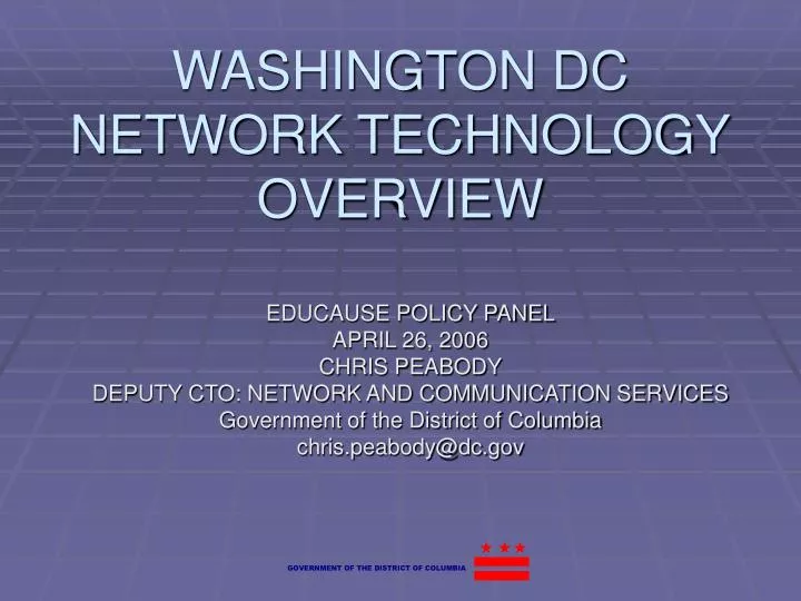 PPT - WASHINGTON DC NETWORK TECHNOLOGY OVERVIEW PowerPoint Presentation ...