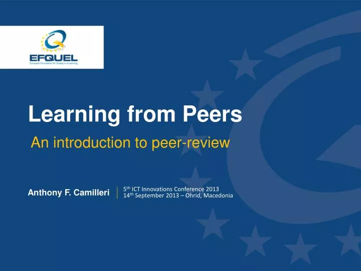 PPT - Learning from Peers PowerPoint Presentation, free download - ID ...