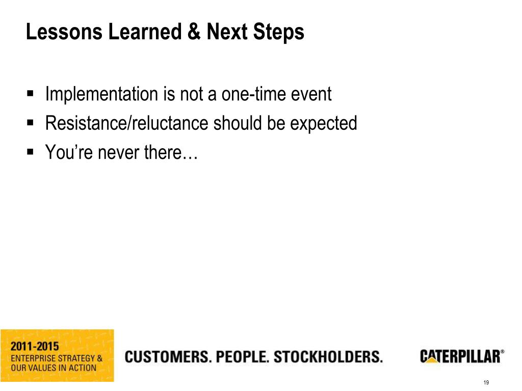 PPT - Caterpillar – Building Construction Products Division Ovation ...