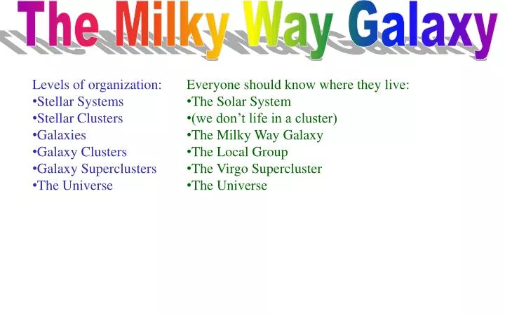 PPT - The Milky Way Galaxy PowerPoint Presentation, free download - ID ...