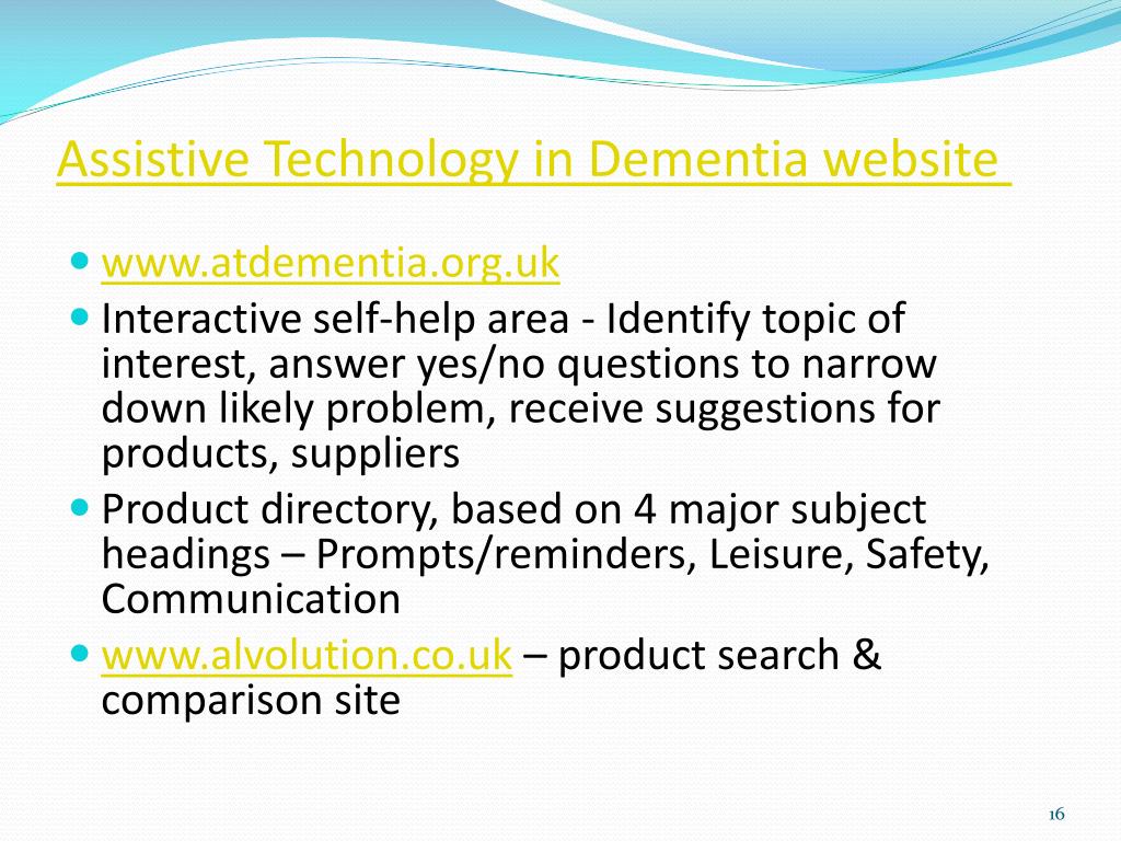 PPT - Using Technology to support people with dementia and their carers ...