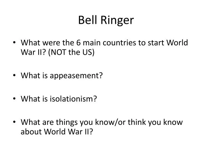 PPT - Bell Ringer PowerPoint Presentation, free download - ID:2683010