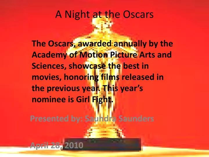 PPT - A Night at the Oscars PowerPoint Presentation, free download - ID ...