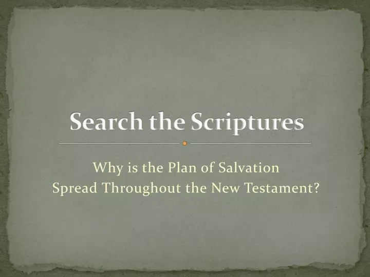 PPT - Search the Scriptures PowerPoint Presentation, free download - ID ...