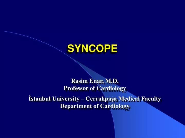 PPT - SYNCOPE PowerPoint Presentation, free download - ID:2683488