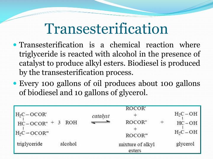 PPT - Transesterification PowerPoint Presentation - ID:2683660