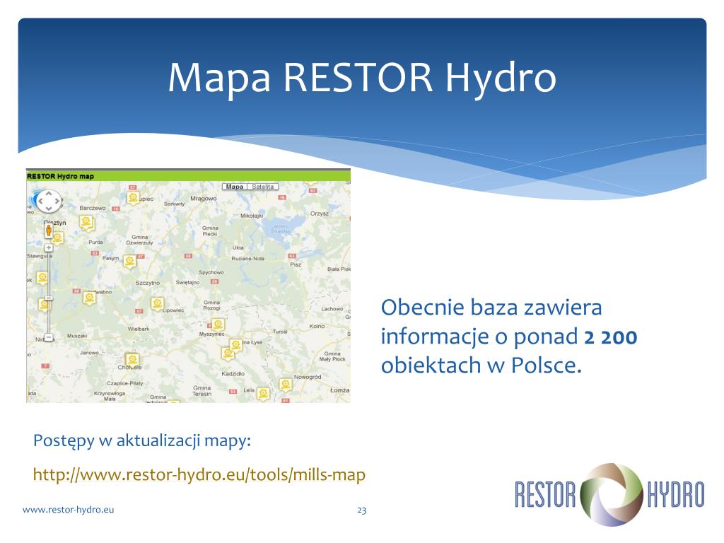 PPT - Wykorzystanie hydroenergetyczne istniejących obiektów piętrzących wodę w Polsce ...