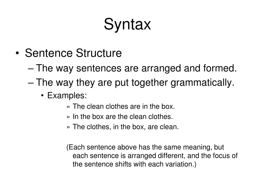 Syntaxis Meaning