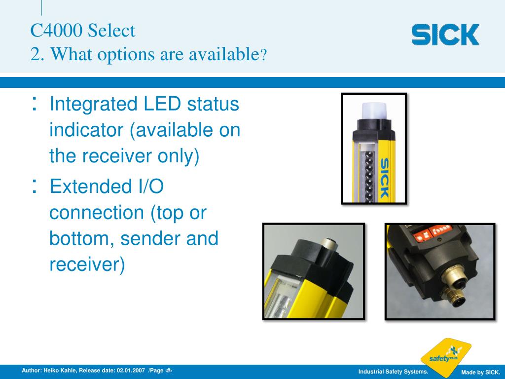PPT - SICK C4000.Select Industrial Safety System FAQs PowerPoint ...
