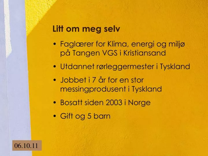 PPT - Litt om meg selv PowerPoint Presentation, free download - ID:2685800