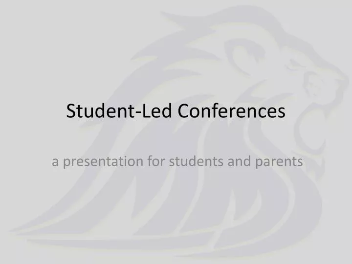 PPT - Student-Led Conferences PowerPoint Presentation, free download ...
