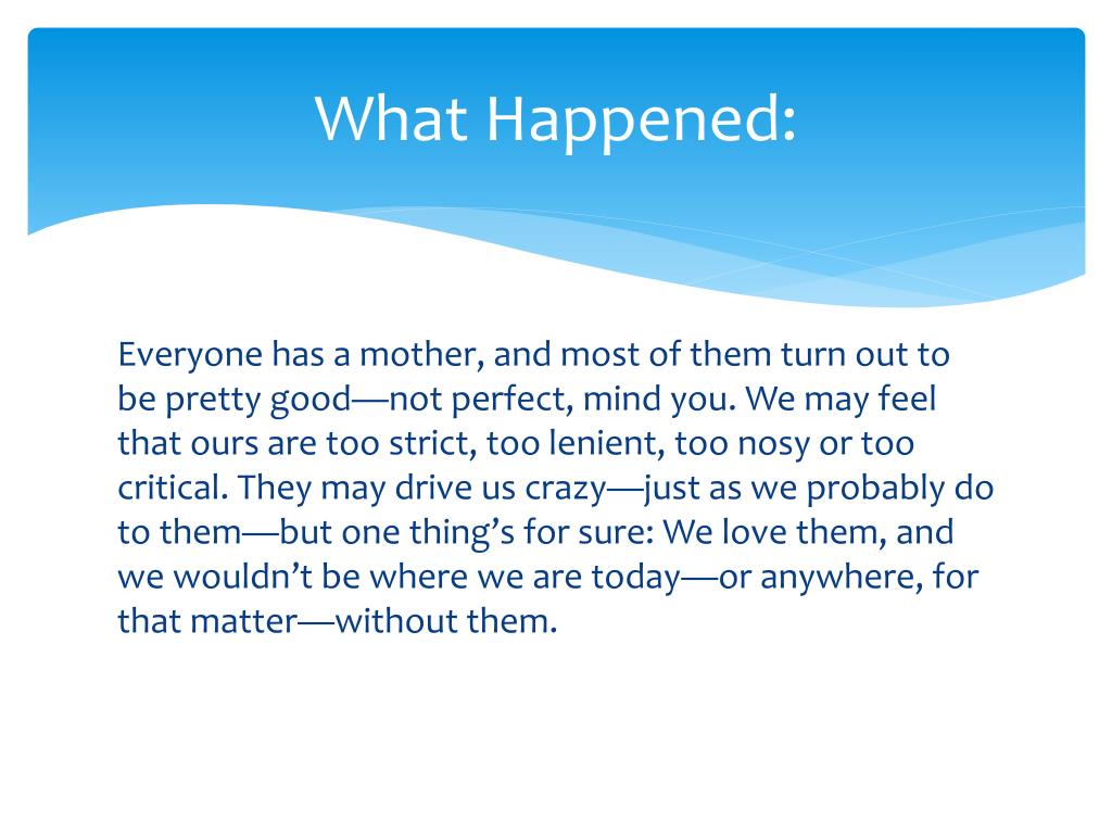 PPT - Mom’s the Word How Are You Going to Celebrate Mother’s Day ...